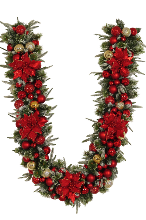 Red Snow Garland – Designer Christmas